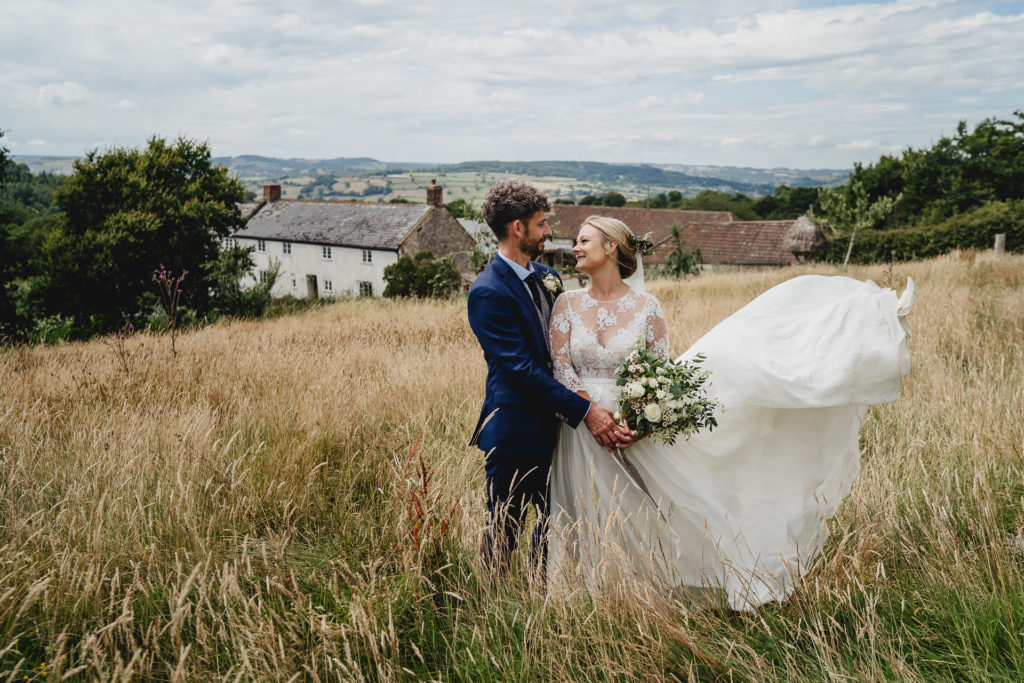 Colourful Devon marquee wedding: Helen & Sheppy get married in Noss ...